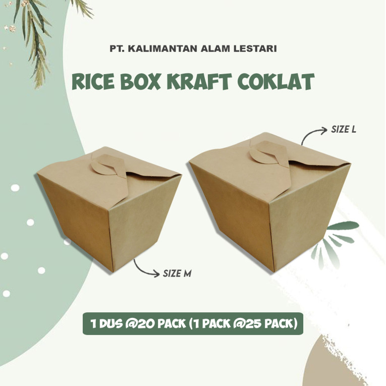 [T.M] - Rice Box Kraft Coklat