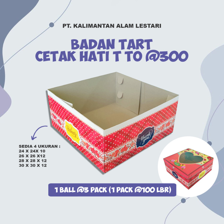 [T.O] - Kotak Badan Tart Cetak Hati T @300